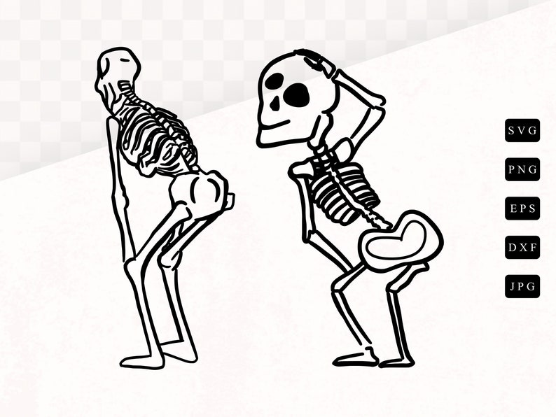 Dancing Skeleton Svg Twerking Skeleton Svg Funny Halloween - Etsy