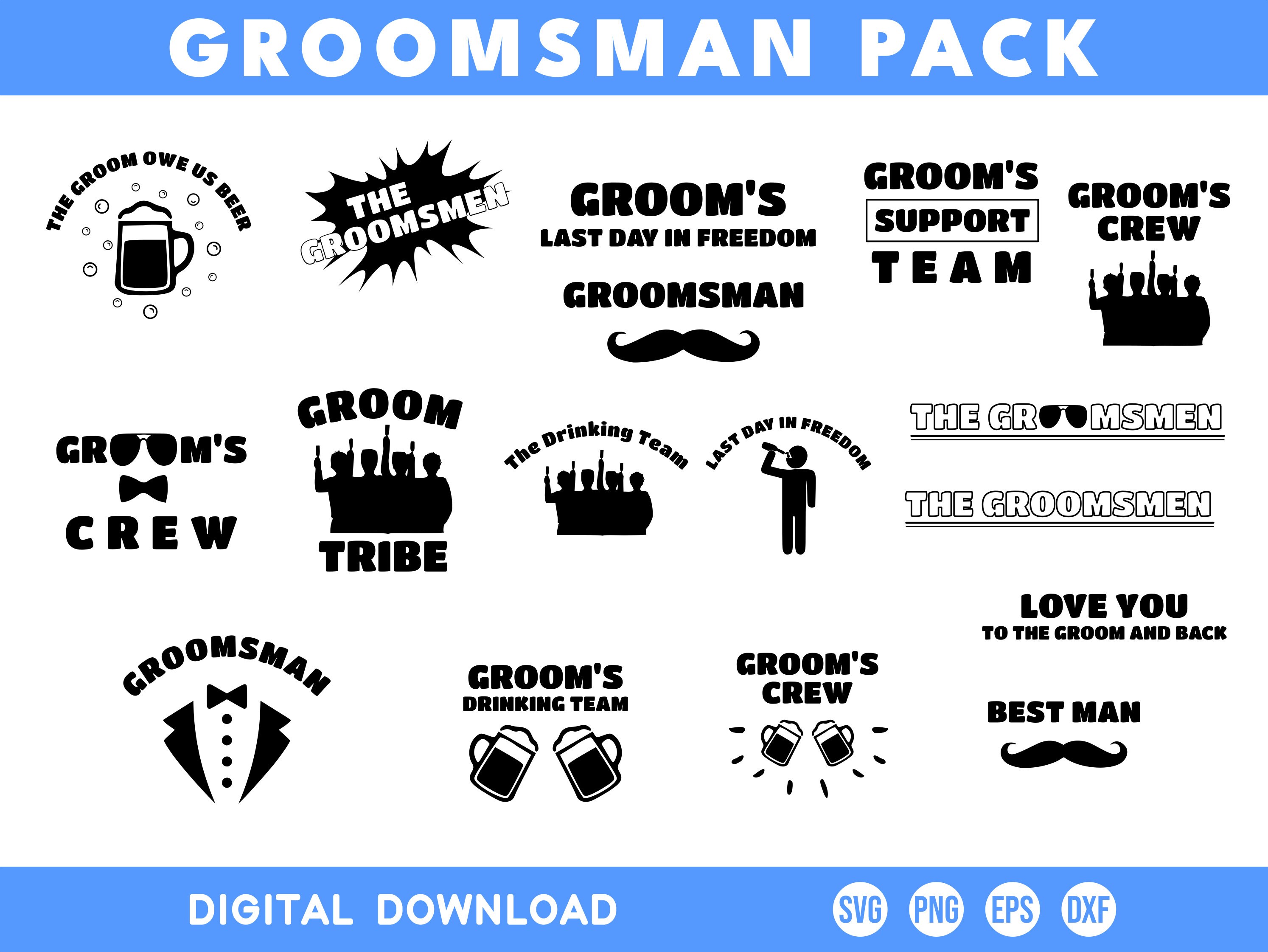 Groomsmen Svg Bundle, Groomsmen Quotes, Groomsmen Bundle, Funny ...