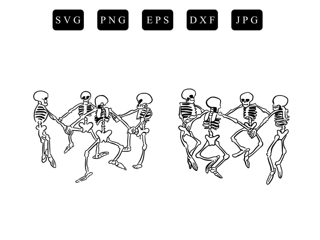 Dancing Skeleton Svg Twerking Skeleton Svg Spooky Season Etsy