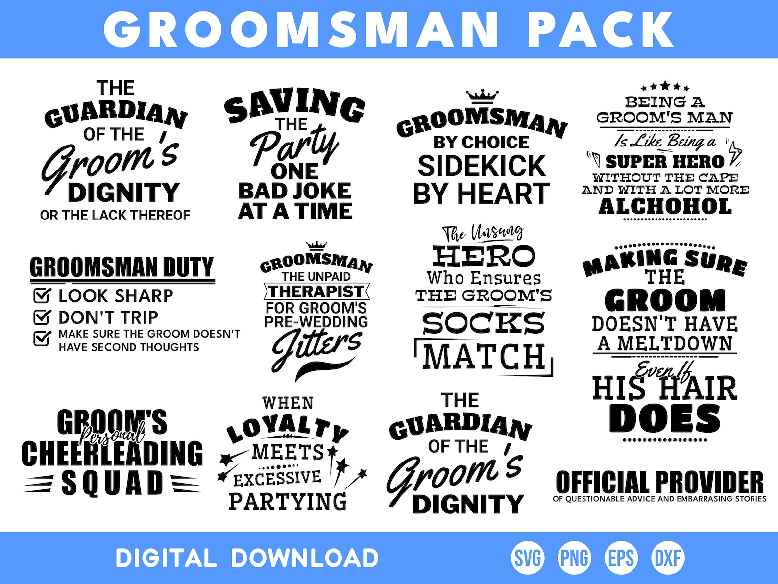 Groomsmen Svg Bundle, Groomsman Svg, Groom Squad Svg, Groom Crew Svg ...