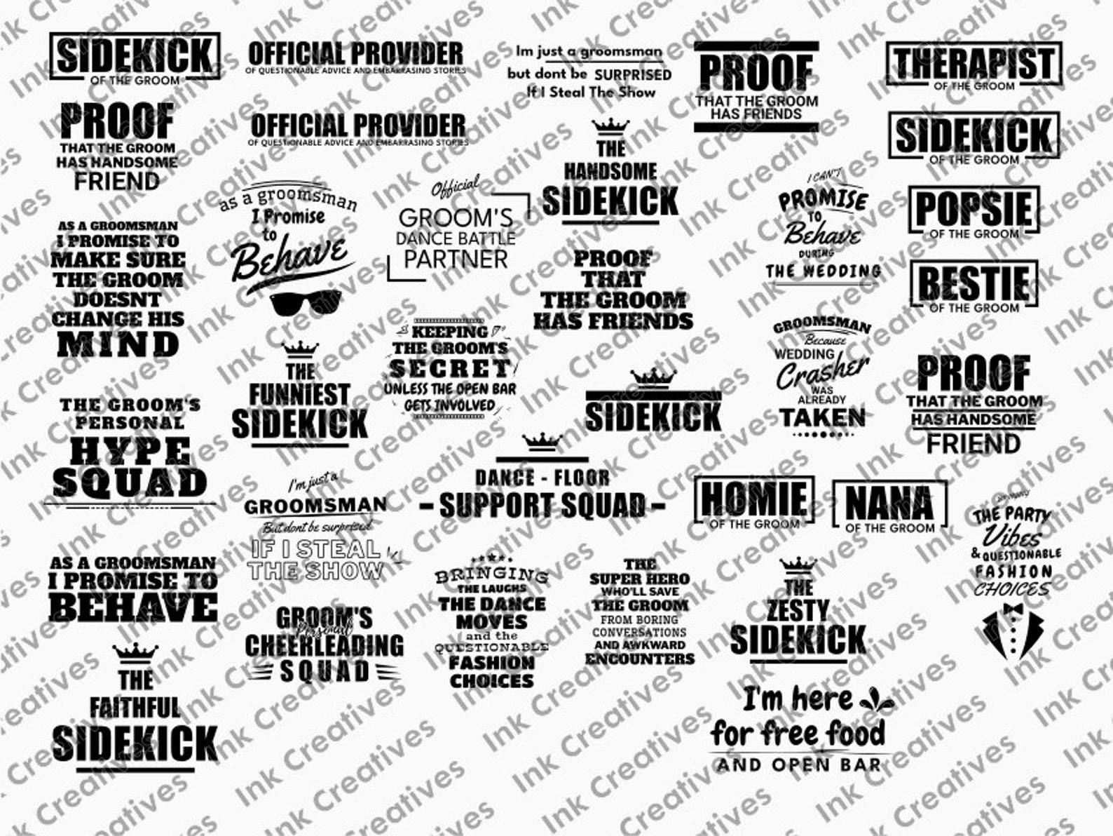 Groomsmen Svg Bundle, Groomsman Svg, Groom Squad Svg, Groom Crew Svg ...