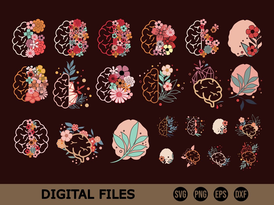 Brain Svg Bundle, Brain Clipart, Brain Svg, Brain Png, Neurons Svg ...