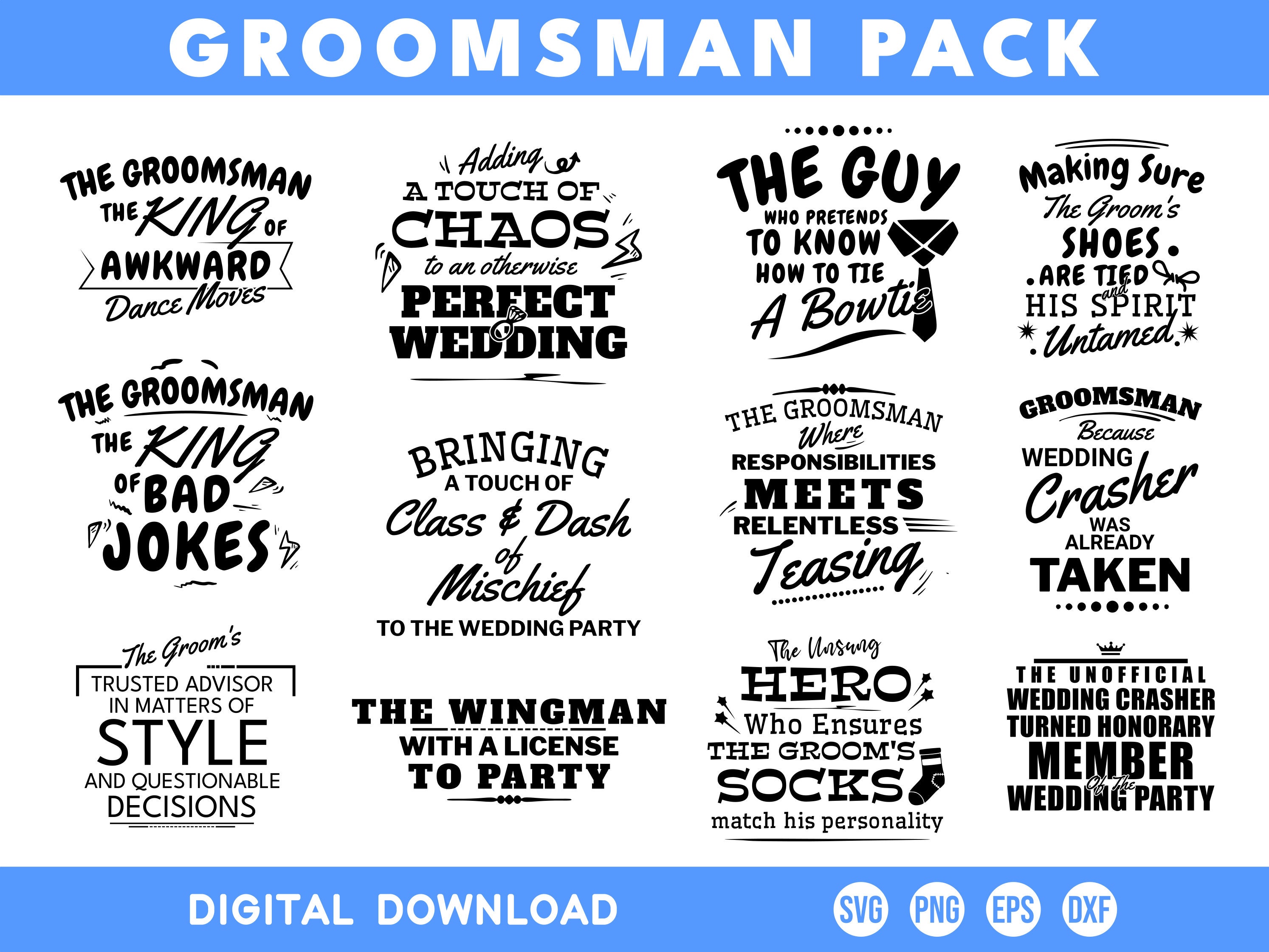 Groomsmen Svg Bundle, Groomsman Svg, Groom Squad Svg, Groom Crew Svg ...