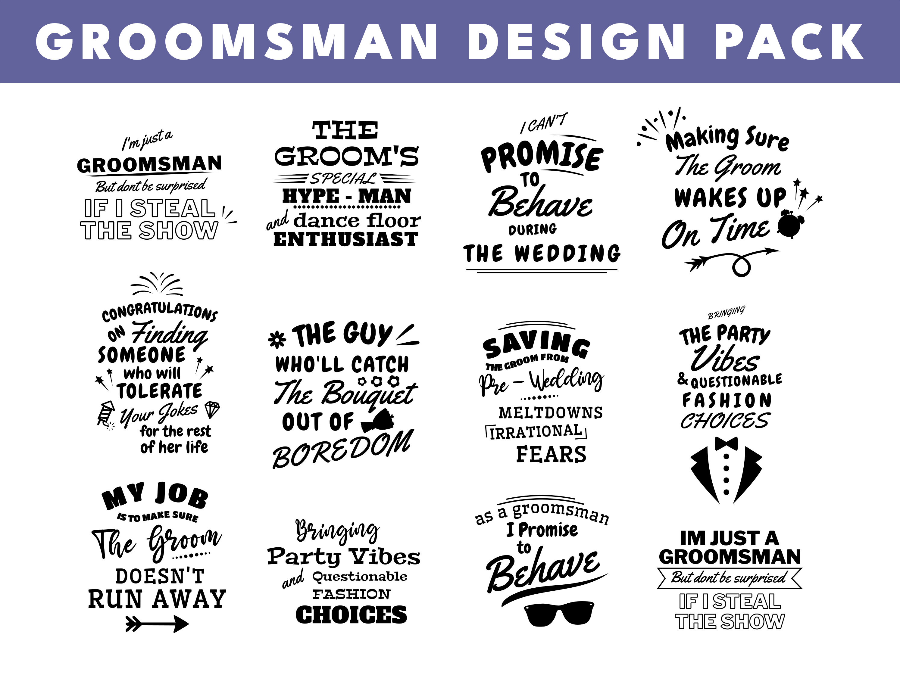 Groomsman Svg, Groomsman Bundle, Funny Groomsman Quotes, Groom Gift ...
