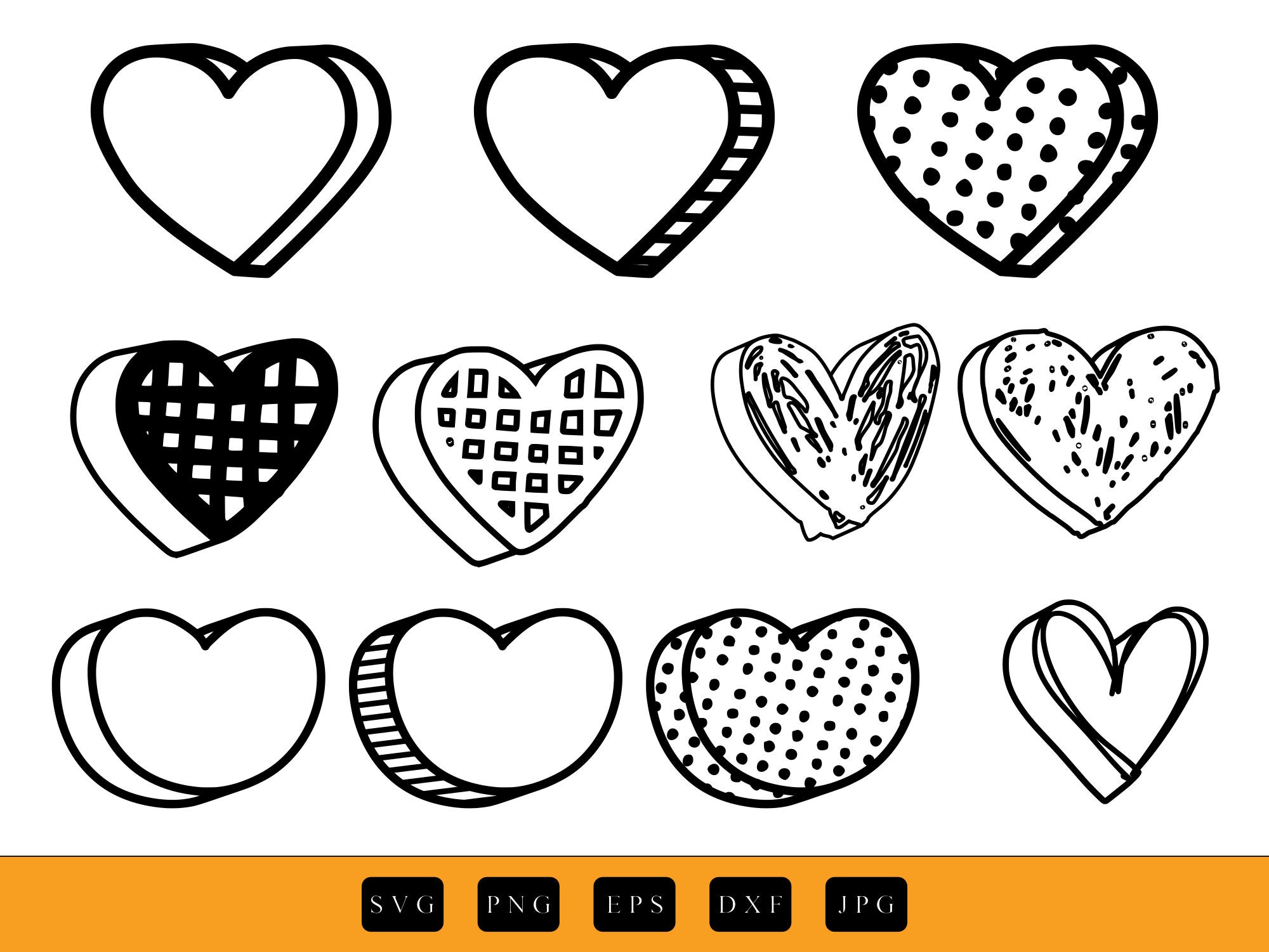 Heart Outline Svg, Candy Heart Svg, Heart Candy Bundle, Valentines ...