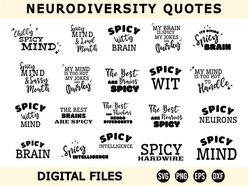 Nerodiversity Svg, Neurodiversity Svg Bundle, Neurodiversity Quotes ...