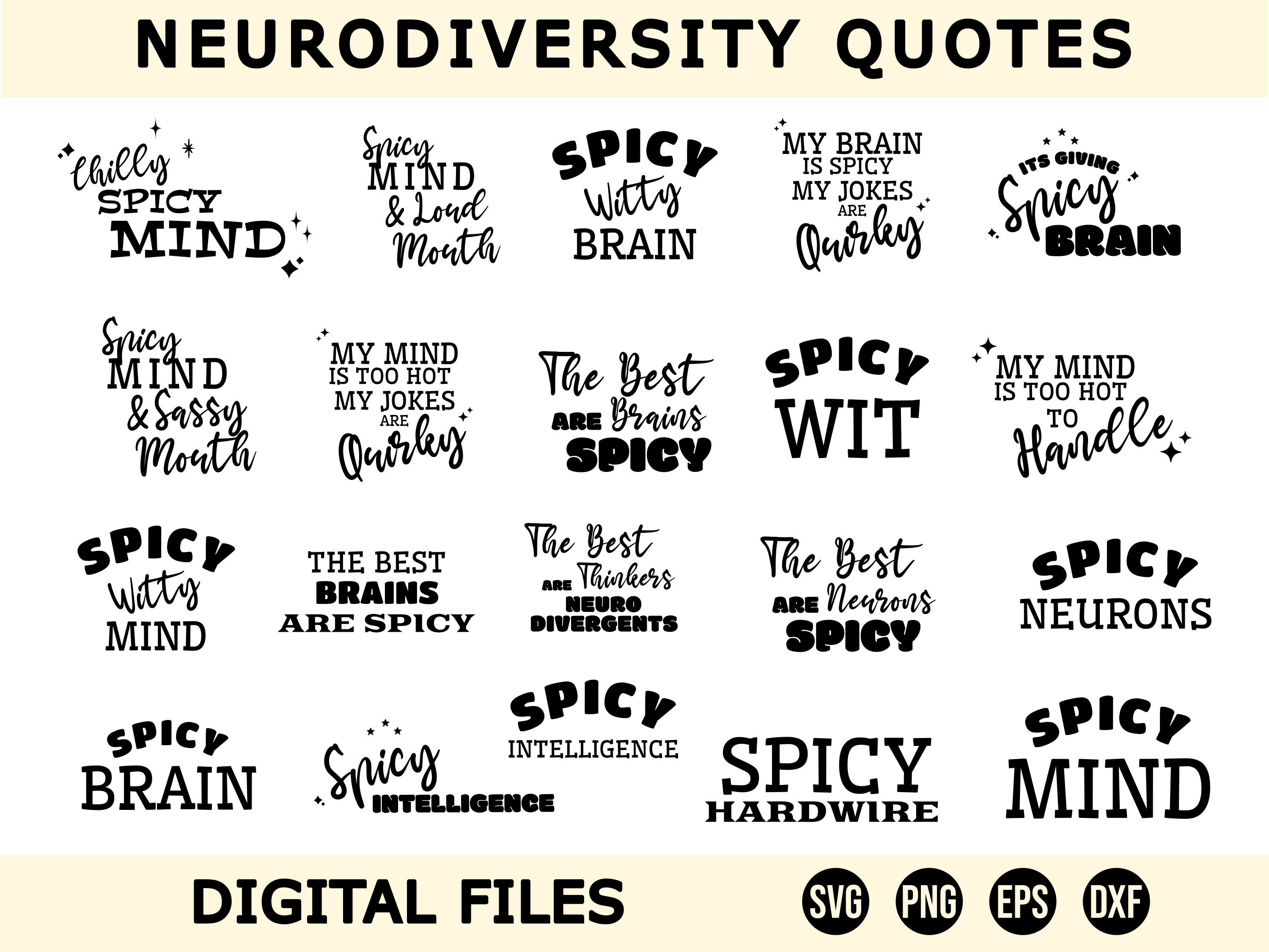 Nerodiversity Svg, Neurodiversity Svg Bundle, Neurodiversity Quotes ...