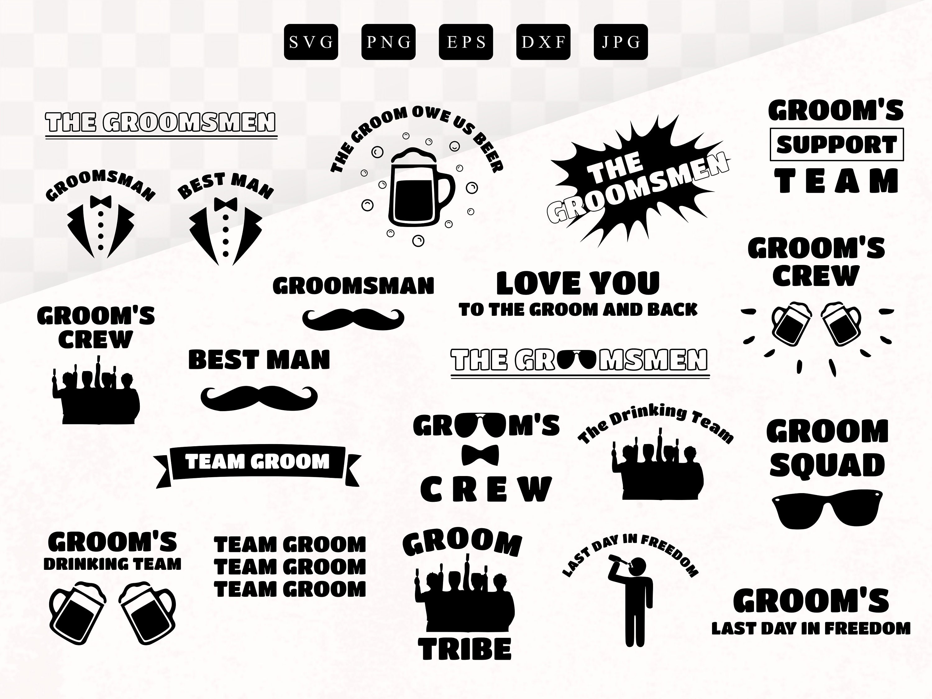 Groom Squad Svg Bundle Groomsman Svg Groomsmen Bestman Svg - Etsy Hong Kong