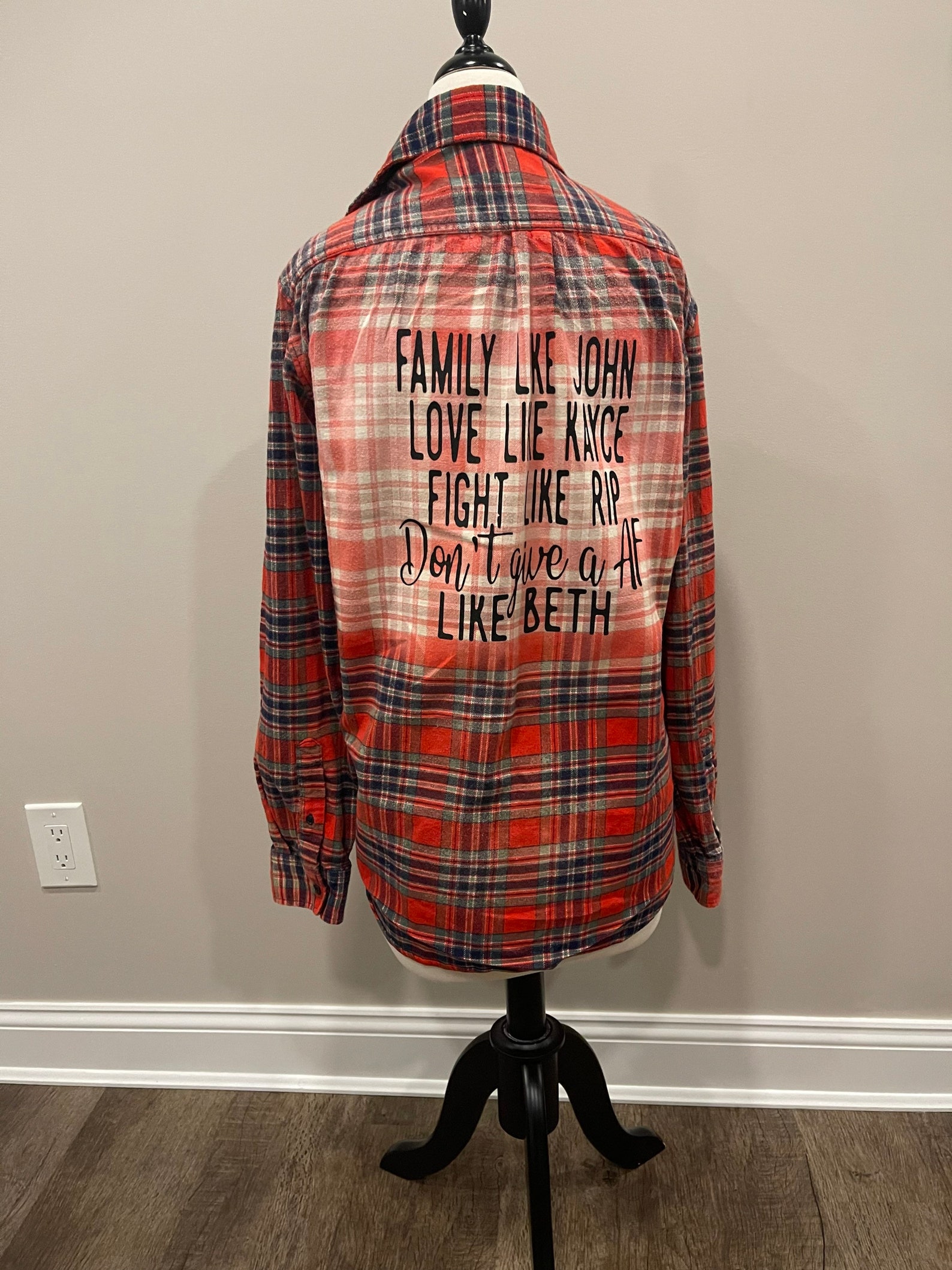 Bleached Flannel With Design - Etsy