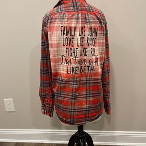 Bleached Flannel With Design - Etsy