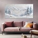 Abstract Winter Landscape Oil Painting Pine Tree Scene Knife Art ...