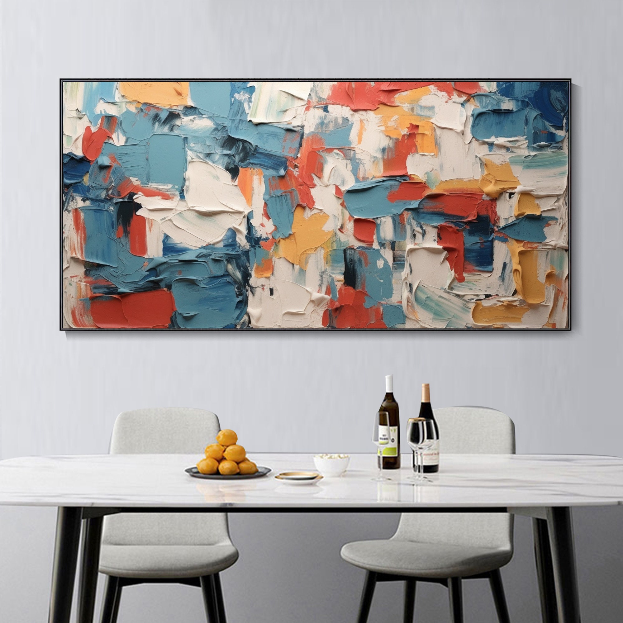 3D Abstract Graffiti Block Oil Painting Color Thick Pattern Texture ...