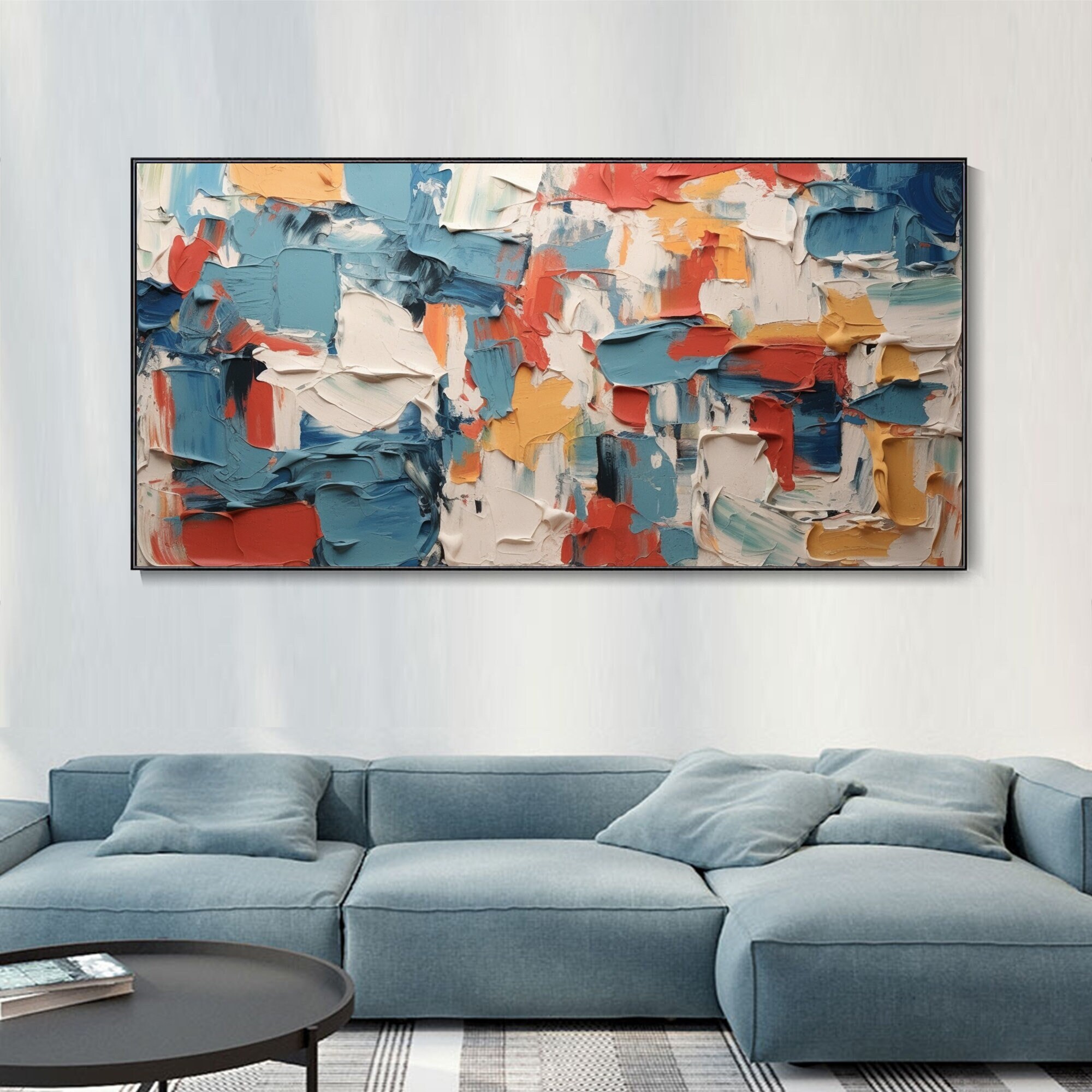 3D Abstract Graffiti Block Oil Painting Color Thick Pattern Texture ...