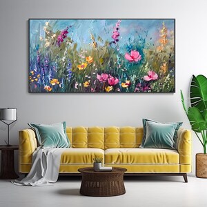 Spring Flower Thick Texture Oil Painting Floral Original Art Home Decor ...