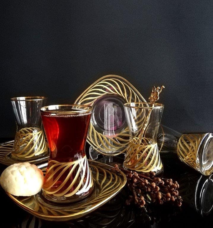 Meltem Gold Tea Set, Special Workmanship, a Special Gift, Elegance at ...