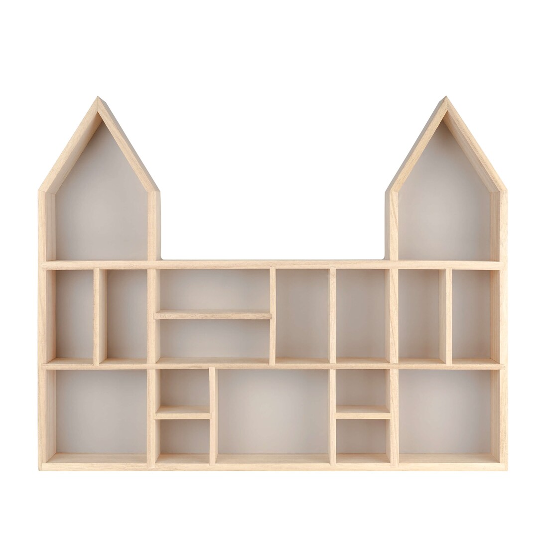 Castle Shaped Display Shelf • Wooden Curio Shelf for Knick Knack ...