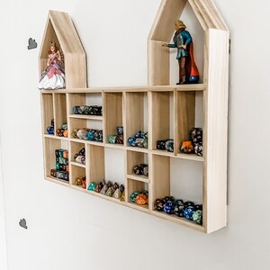Dice Display Shelf • Dnd Display • Dice Storage • Wooden Castle Shelf ...