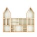 Castle Shaped Display Shelf Wooden Wall Shelf for Knick Knack Storage ...
