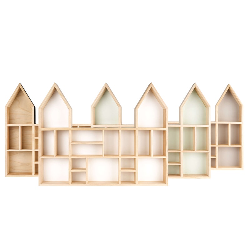 Castle Shaped Display Shelf • Wooden Wall Shelf for Knick Knack Storage ...