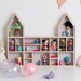 Castle Shaped Display Shelf Wooden Curio Shelf for Knick Knack Storage ...