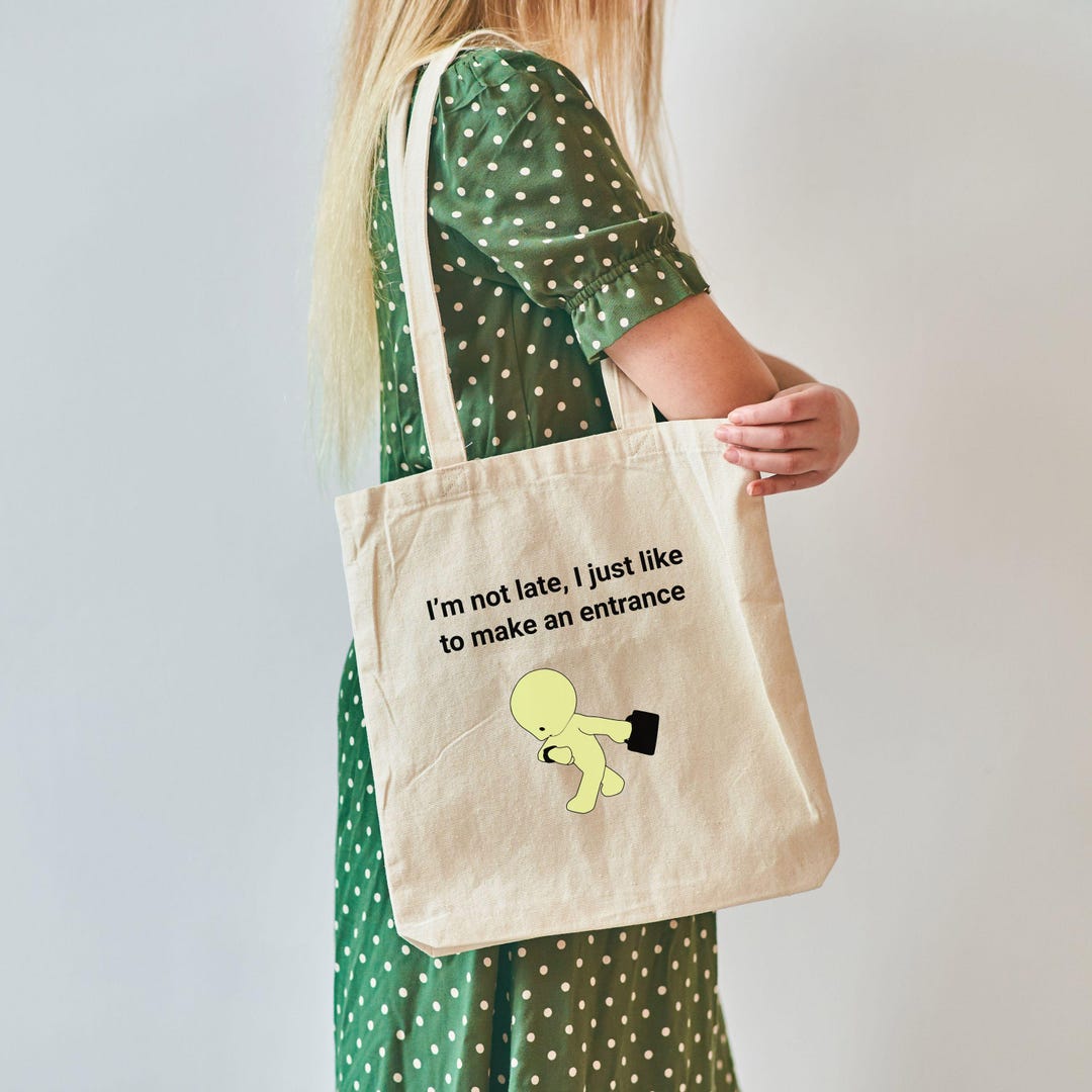 Smiski Tote Bag | Funny Work Canvas Bag | Gift for Coworkers | Office ...