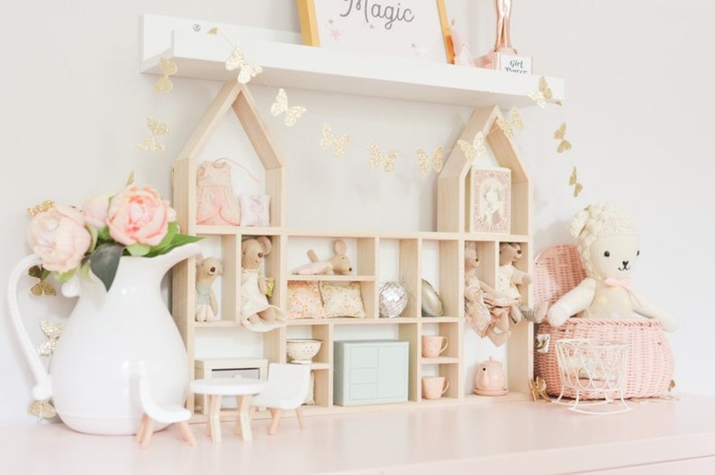 Maileg Mouse Display Shelf • Small Wooden Castle Shaped Shelf for ...