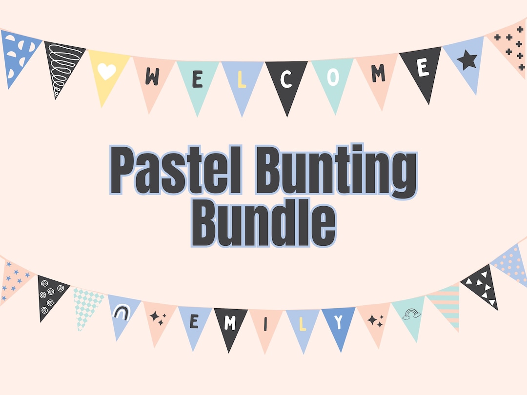 Printable Mini Bunting Bundle • DIY Bunting for Dollhouse • Digital ...