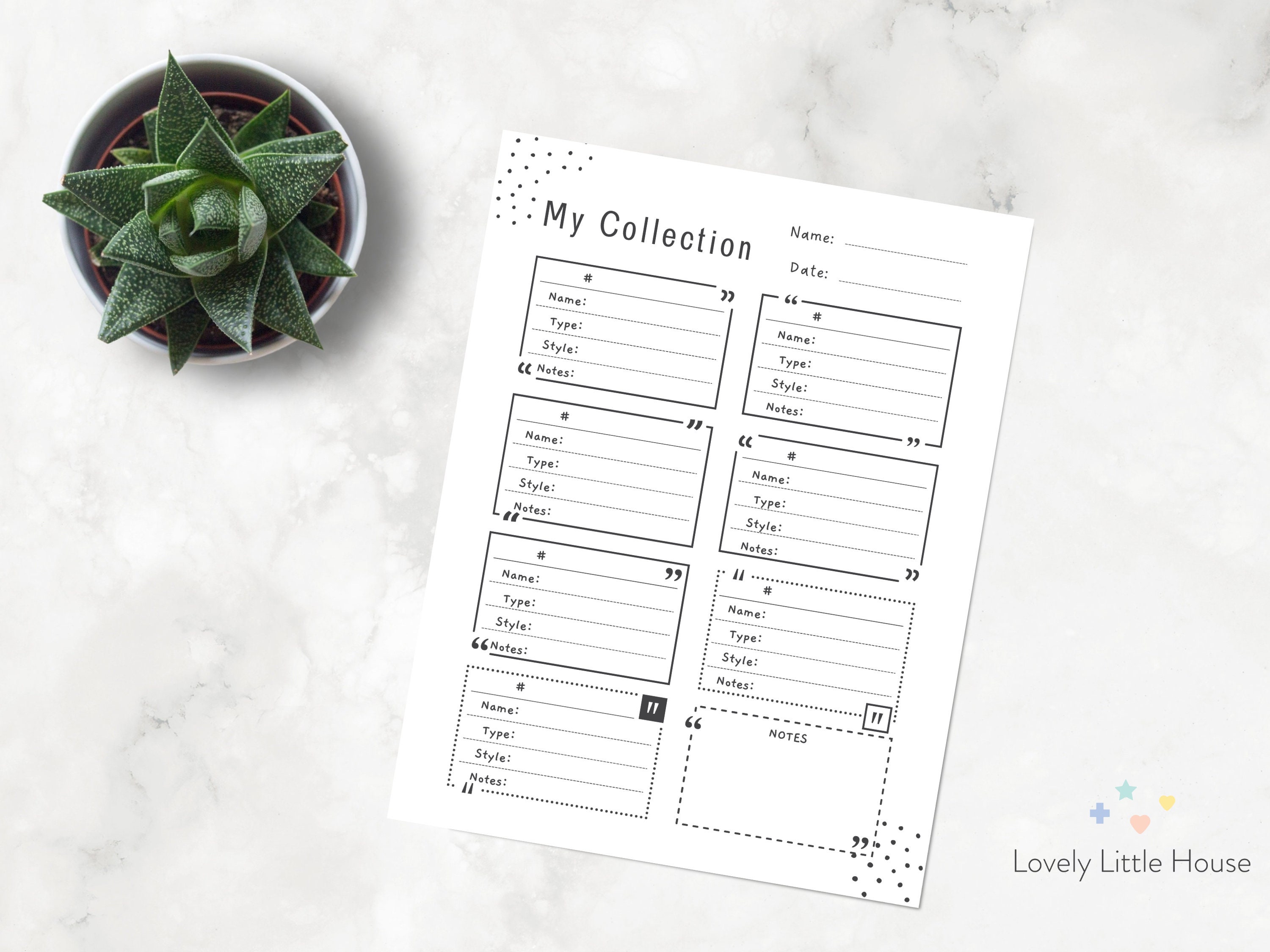 Collectibles Tracking List • Printable Collection Tracker • Toy ...