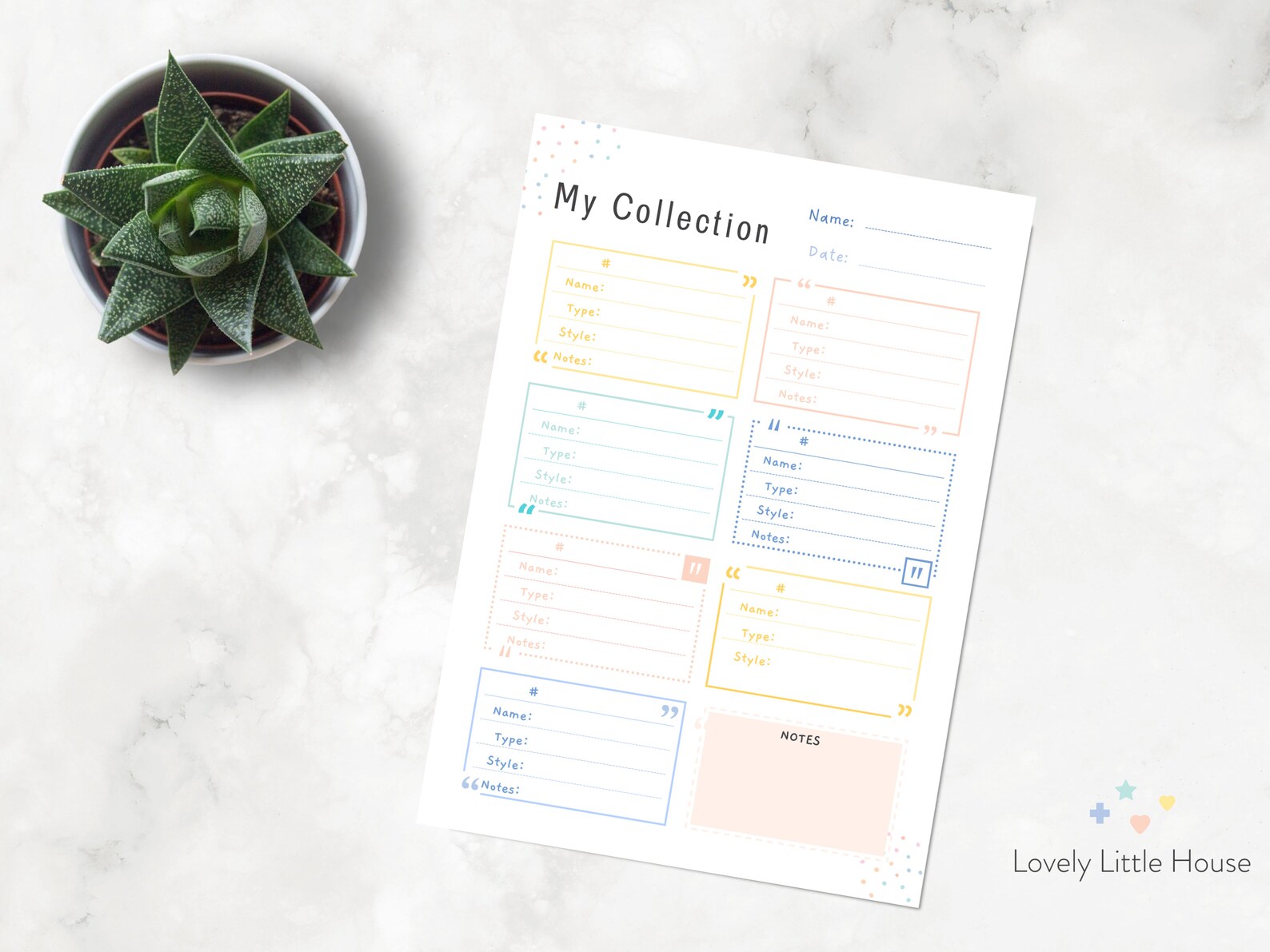 Collectibles Tracking List • Printable Collection Tracker • Toy ...