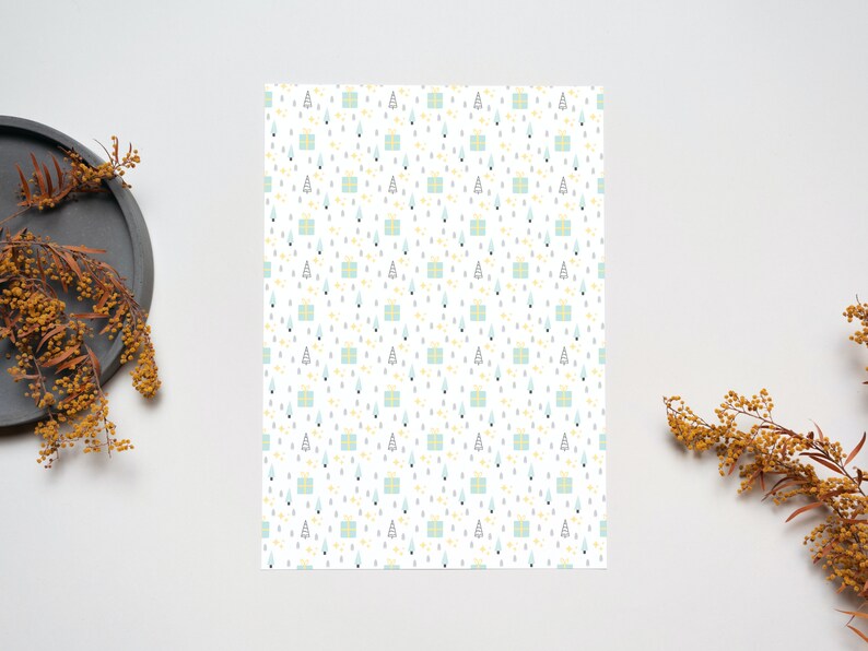 Printable Dollhouse Wallpaper • Christmas Collection - Christmas Trees ...