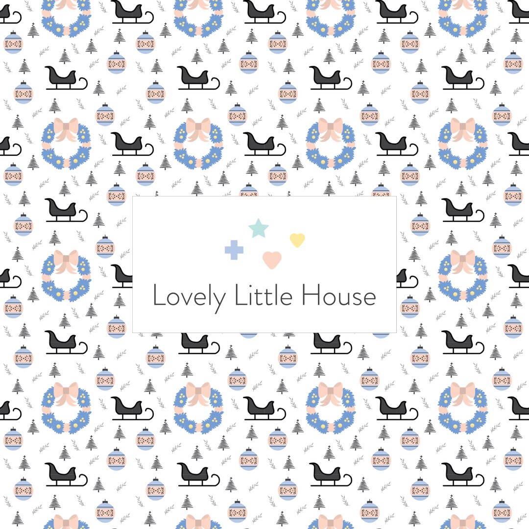 Printable Dollhouse Wallpaper • Christmas Collection - Santa Sleigh ...