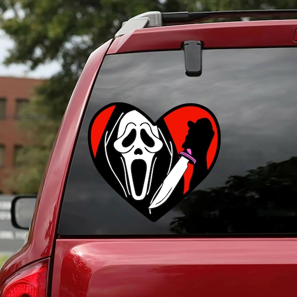 Ghostface Window Decal - Etsy