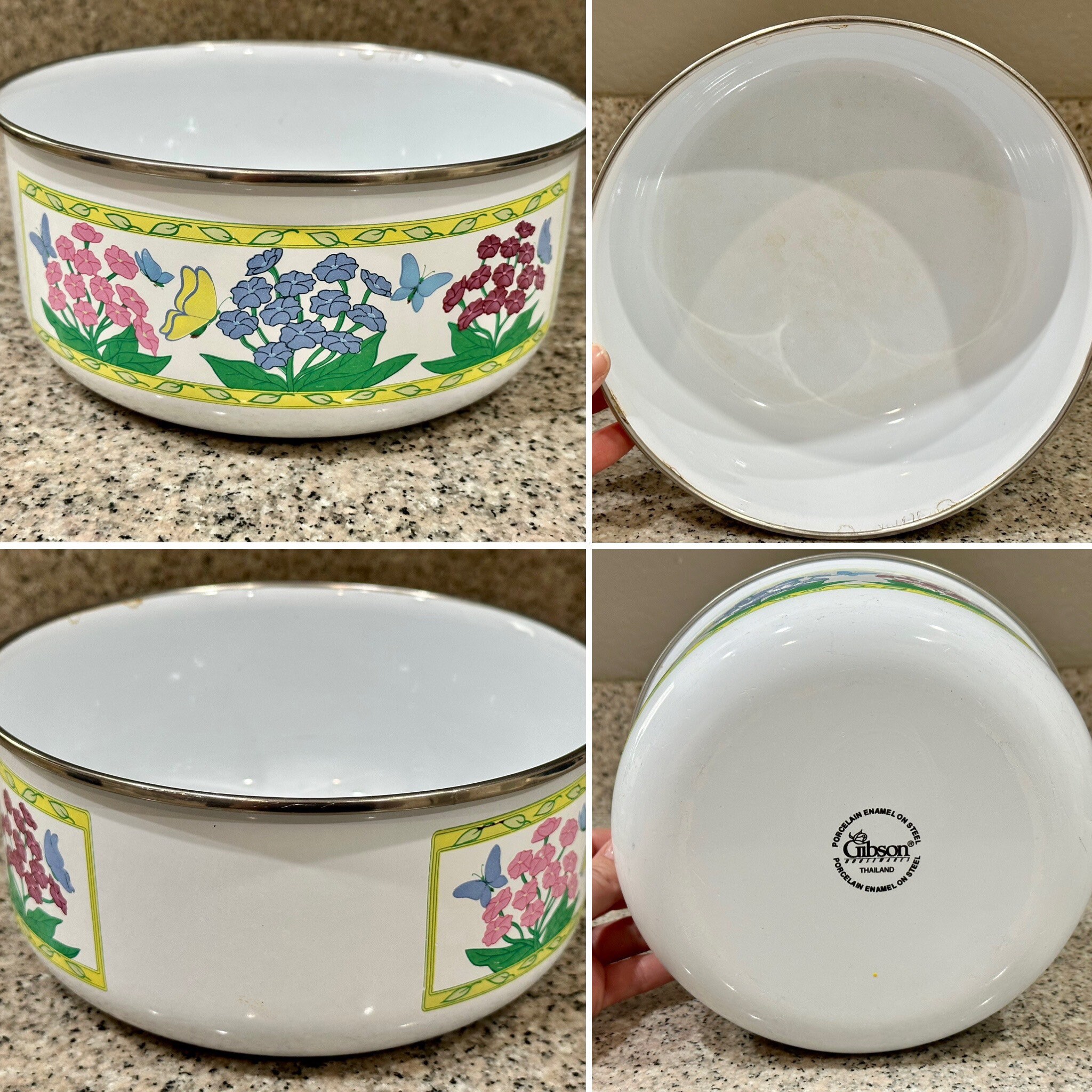 Vintage Enamel Nesting Bowls - Etsy