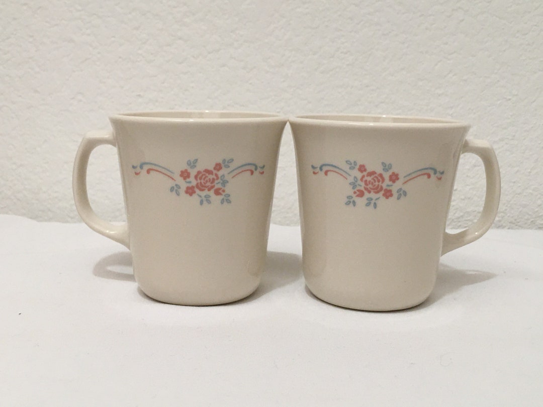 Corning Corelle English Breakfast Pattern Beige Coffee Cups - Etsy