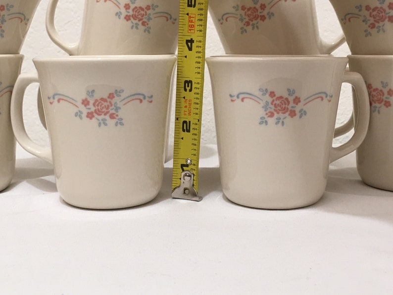 Corning Corelle English Breakfast Pattern Beige Coffee Mugs - Etsy