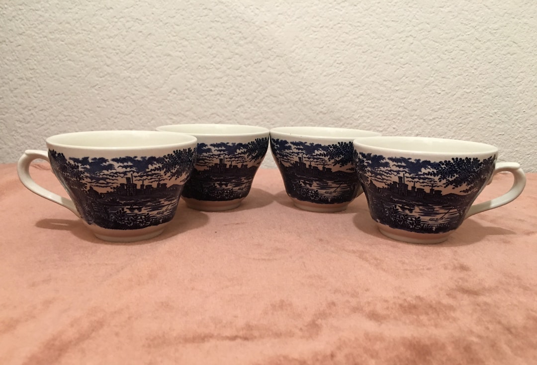 Vintage English Tea Cups Set of 4 - Etsy