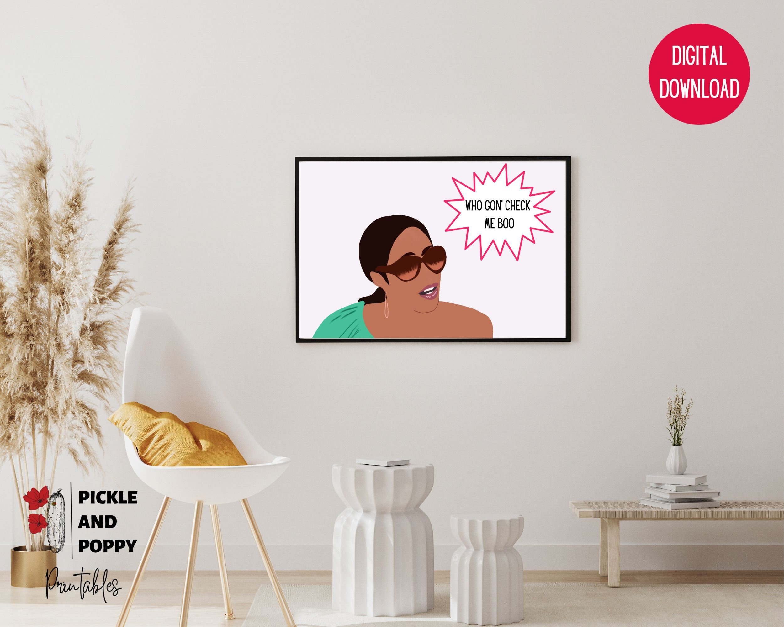 Who Gon' Check Me Boo Print I Real Housewives Atlanta Gifts I Sheree ...