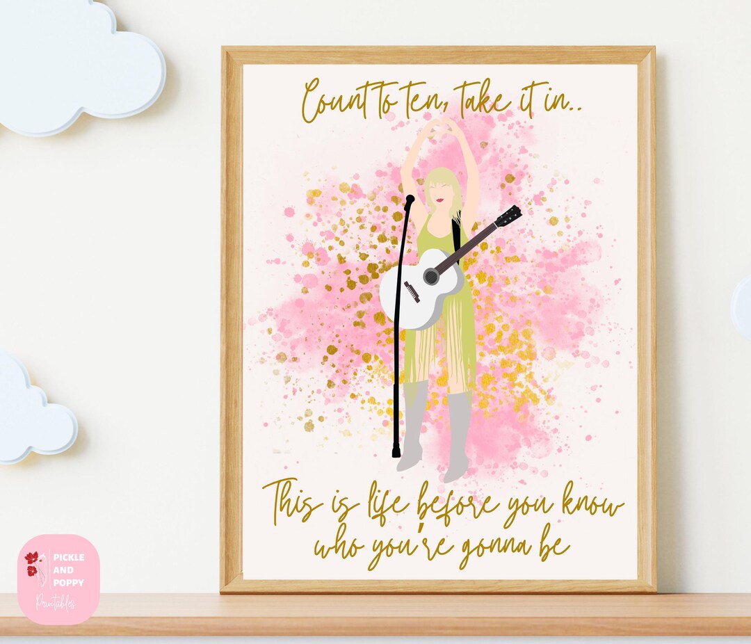 Swiftie Wall Art Printable | Count to Ten Take It in | Taylor Swift Fan ...