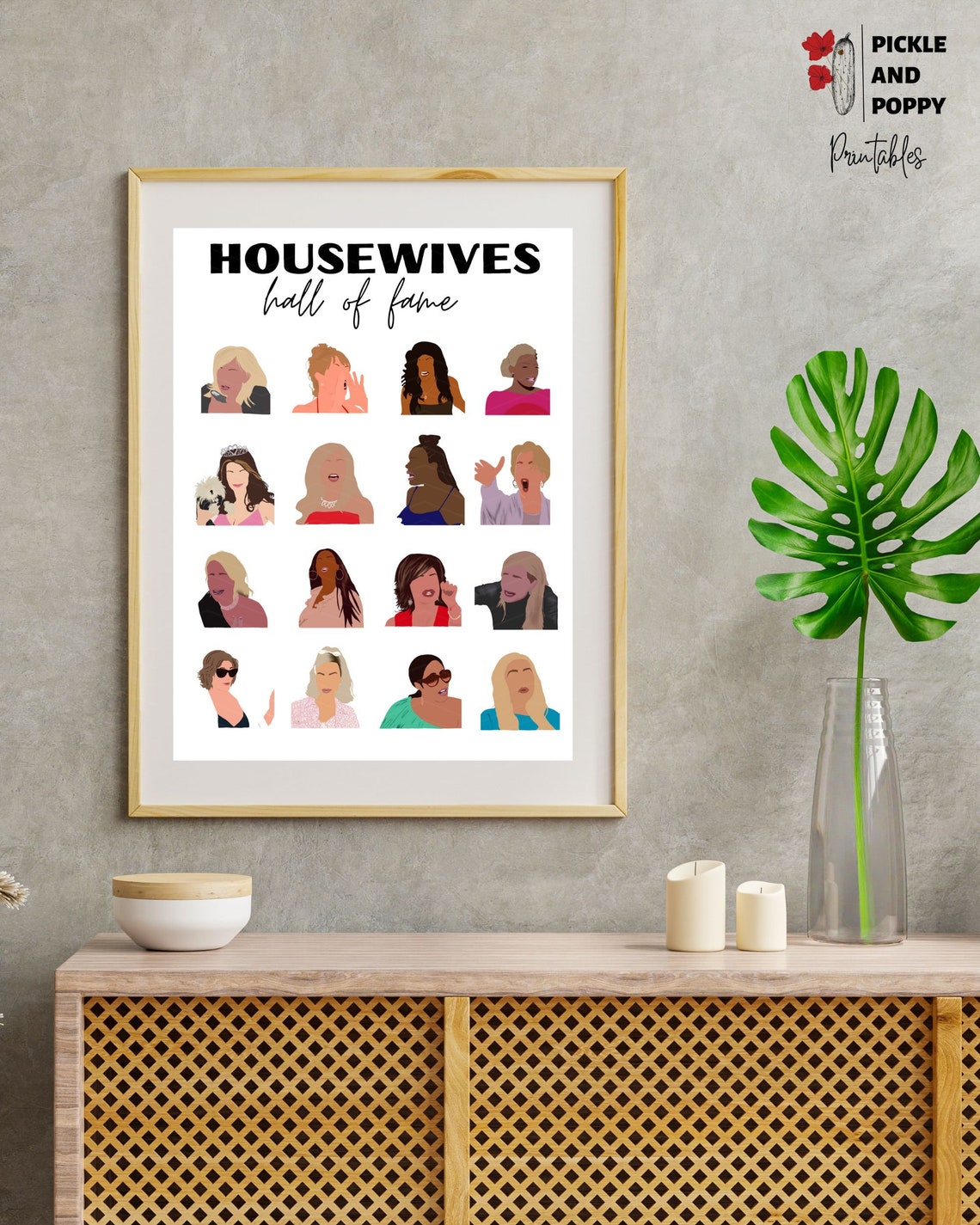 Bravo Housewives Hall of Fame Poster | Bravo Fan Gifts | Printable ...