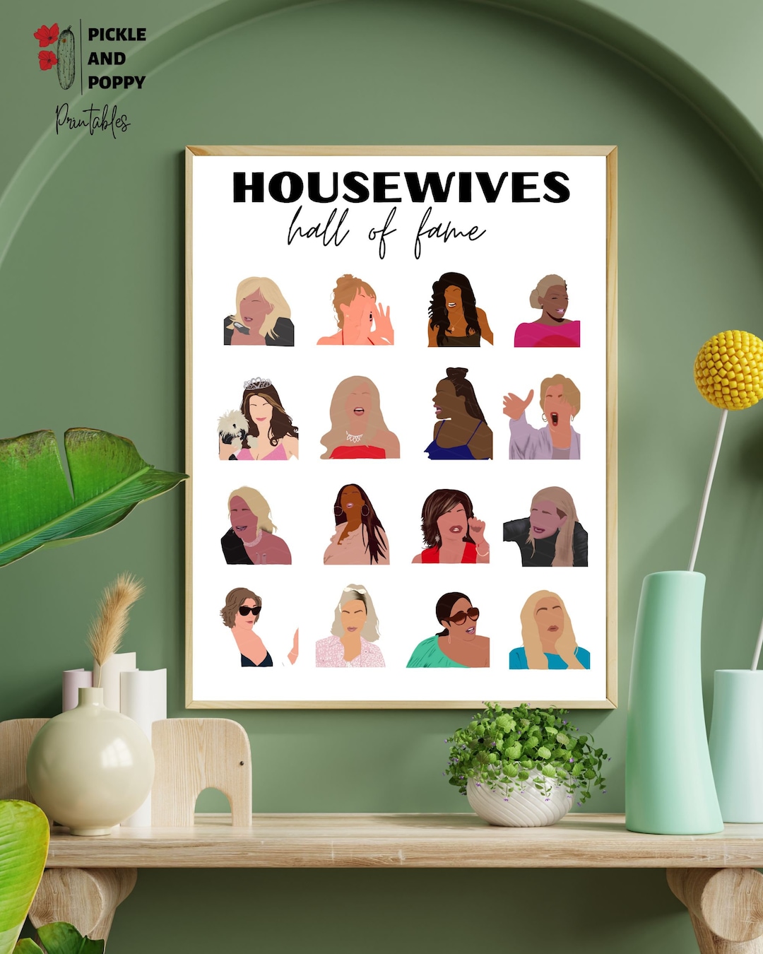 Bravo Housewives Hall of Fame Poster | Bravo Fan Gifts | Printable ...
