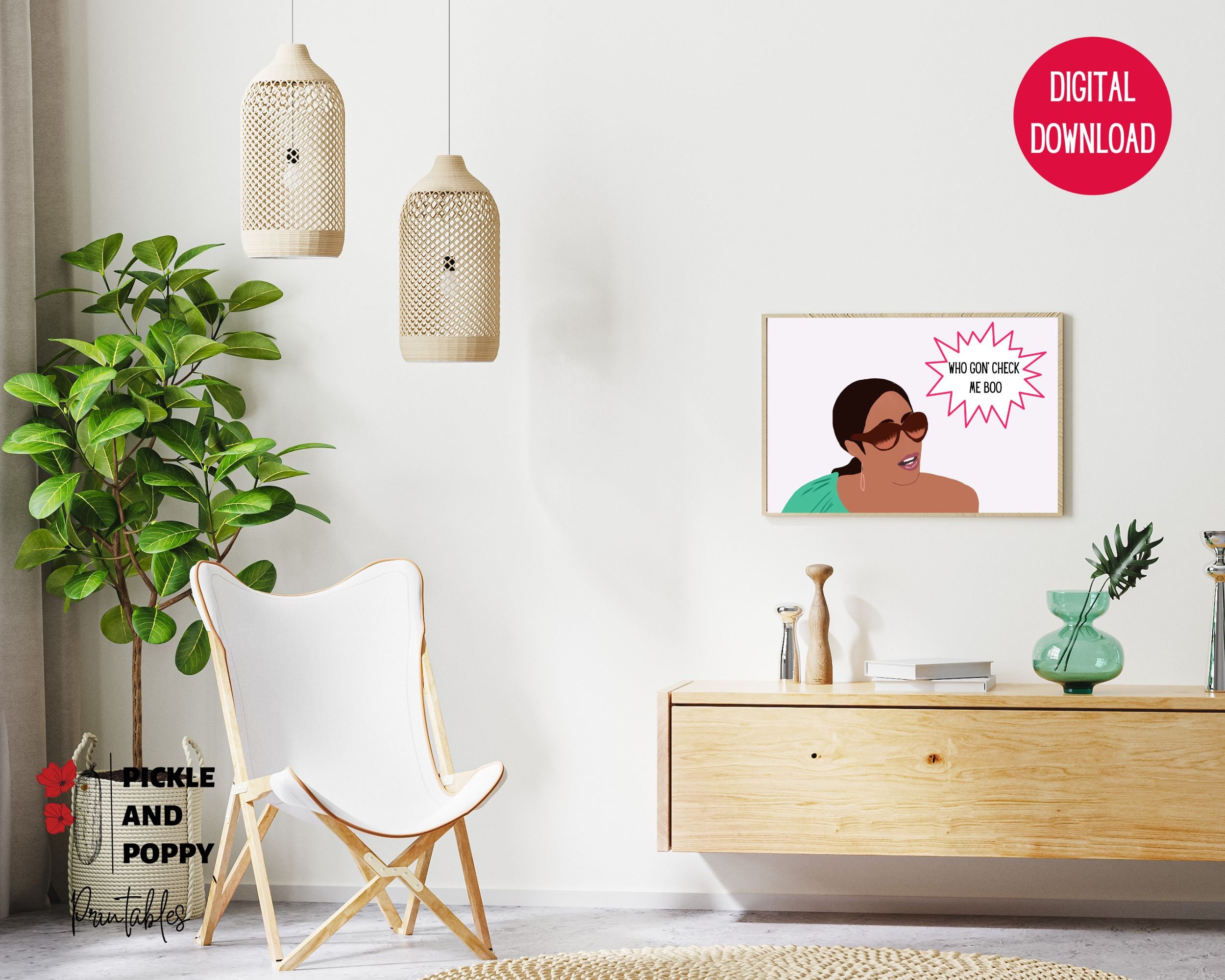 Who Gon' Check Me Boo Print I Real Housewives Atlanta Gifts I Sheree ...