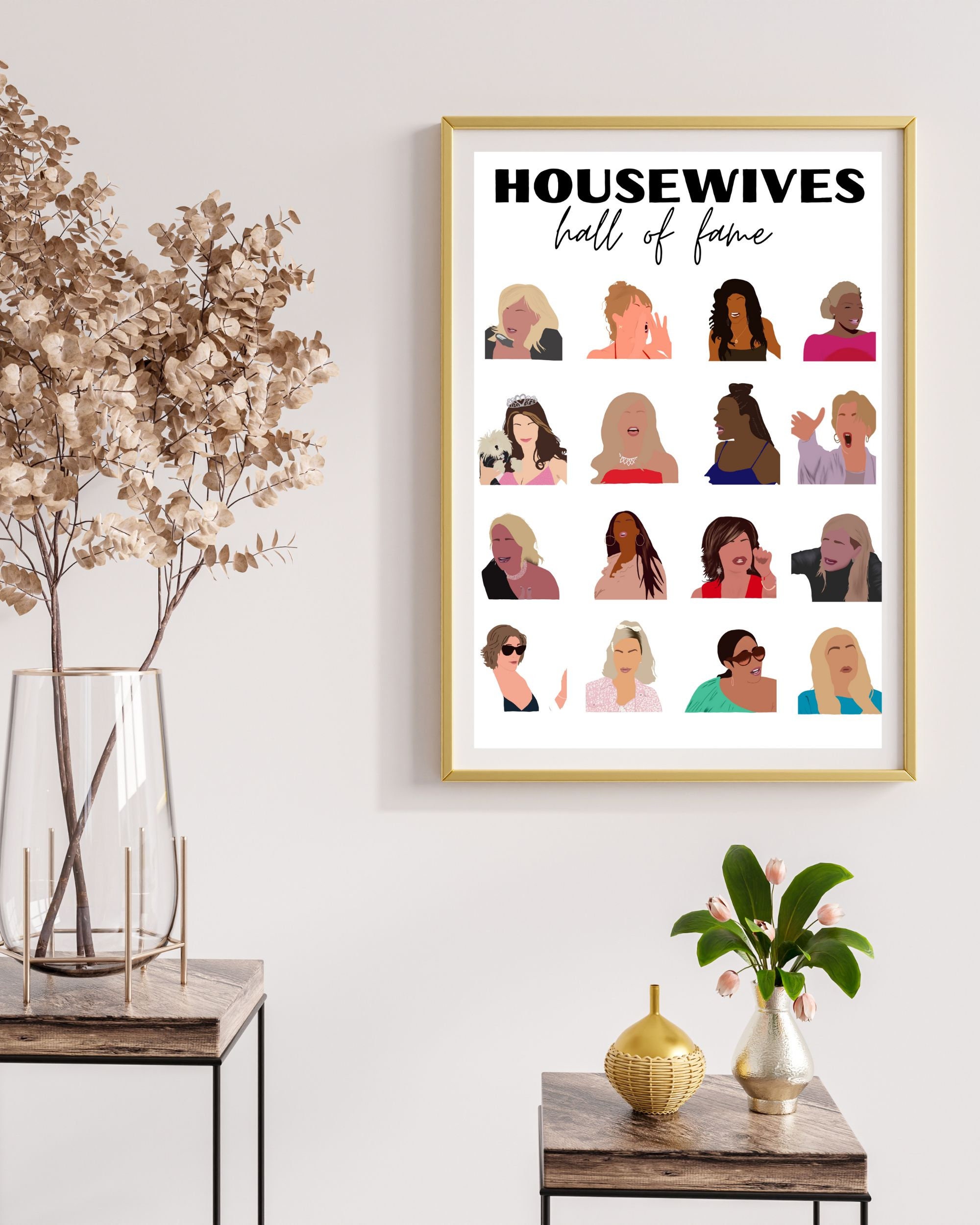 Bravo Housewives Hall of Fame Poster | Bravo Fan Gifts | Printable ...