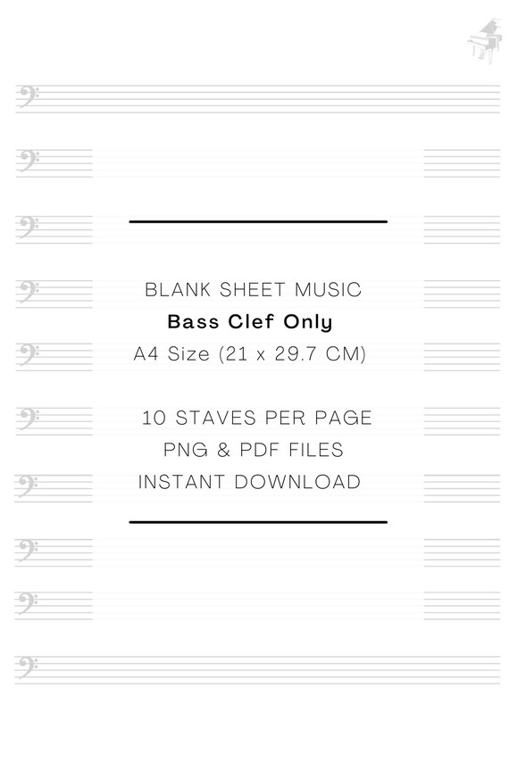 Blank Music Staff Bass Clef