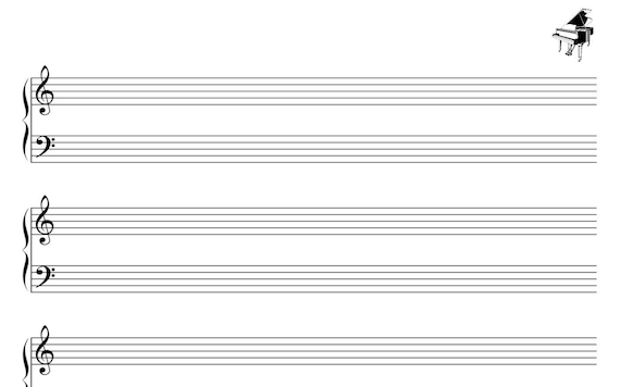 Printable Piano Staff Paper