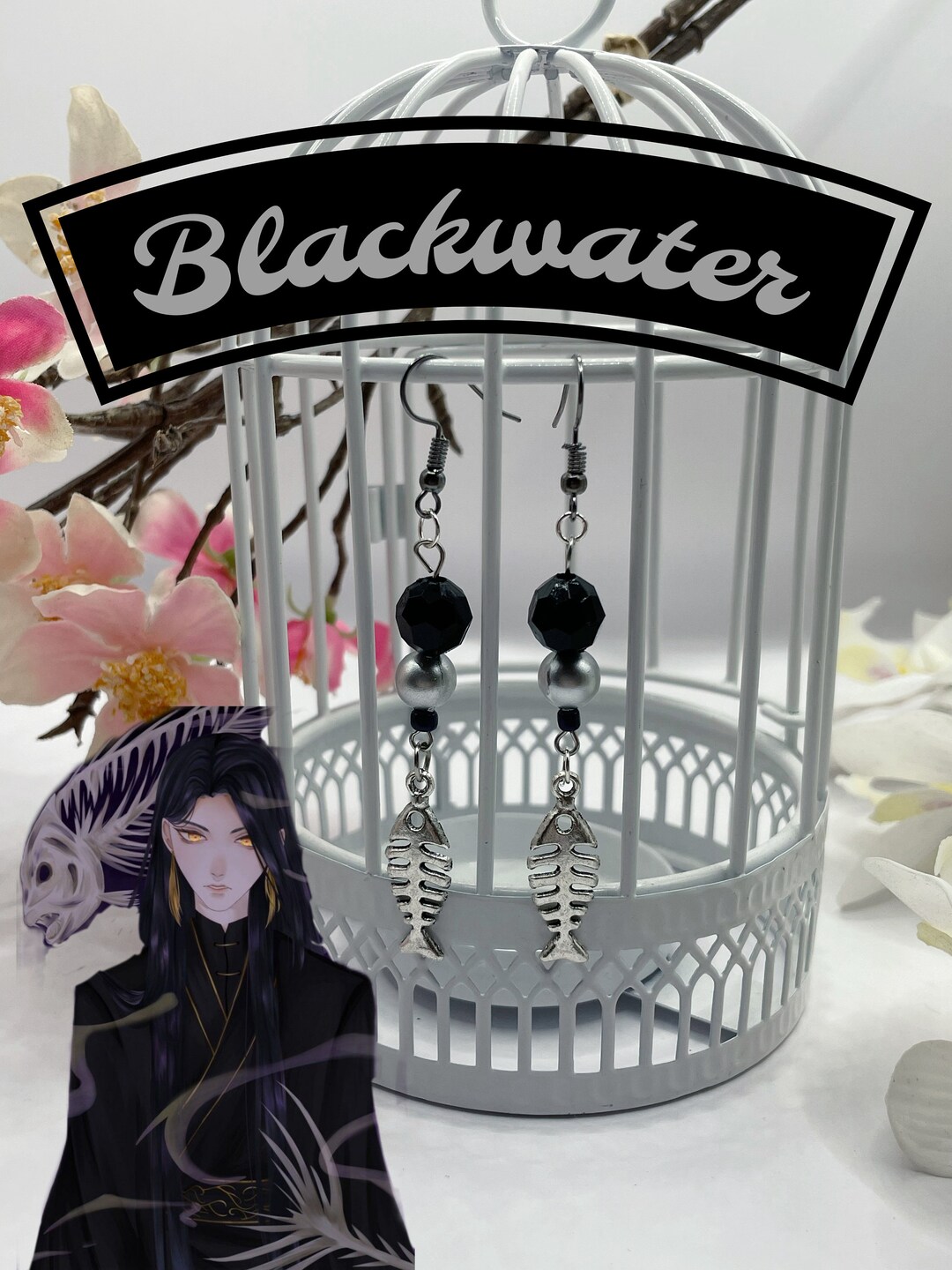 Tgcf Heaven Officials Blessing Tian Guan Ci Fu Blackwater Earrings He ...