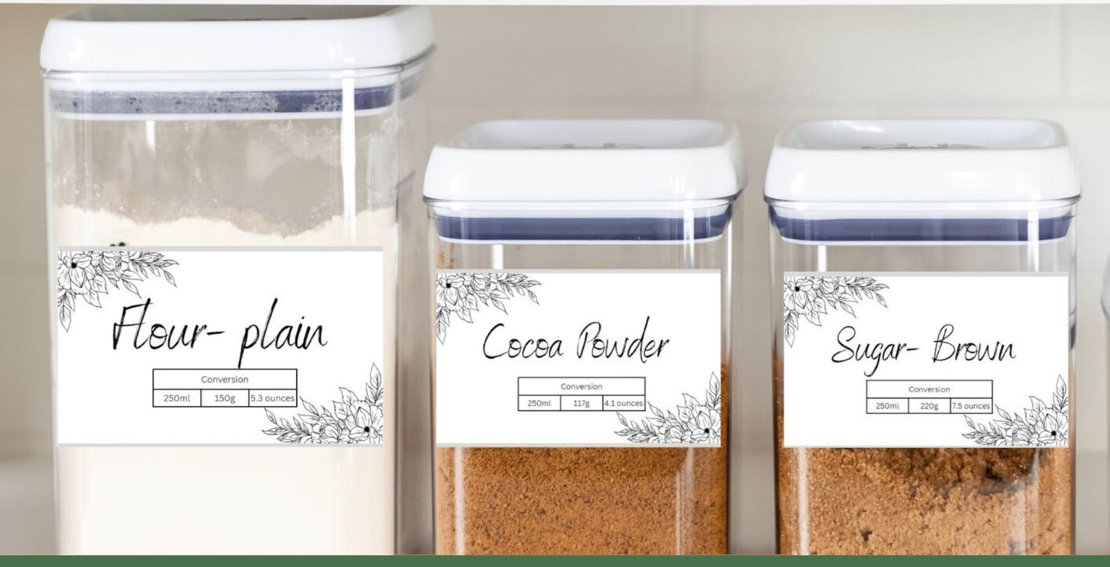 Editable Baking Collection Pantry Labels With FREE Pdf Quantity ...