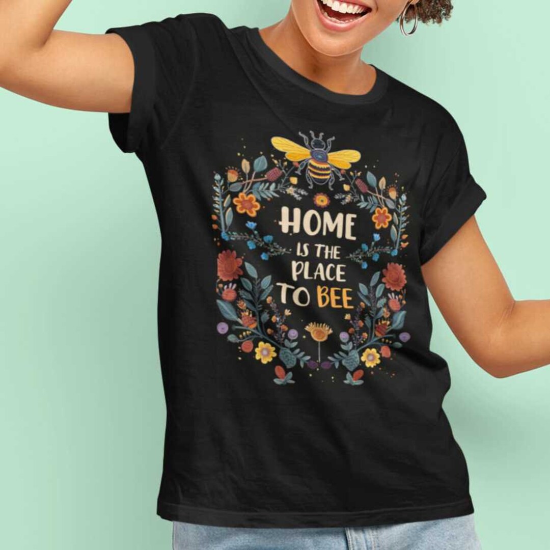 Cottagecore Bee Home is the Place to Be Beekeeper Bee Botanical Shirt ...