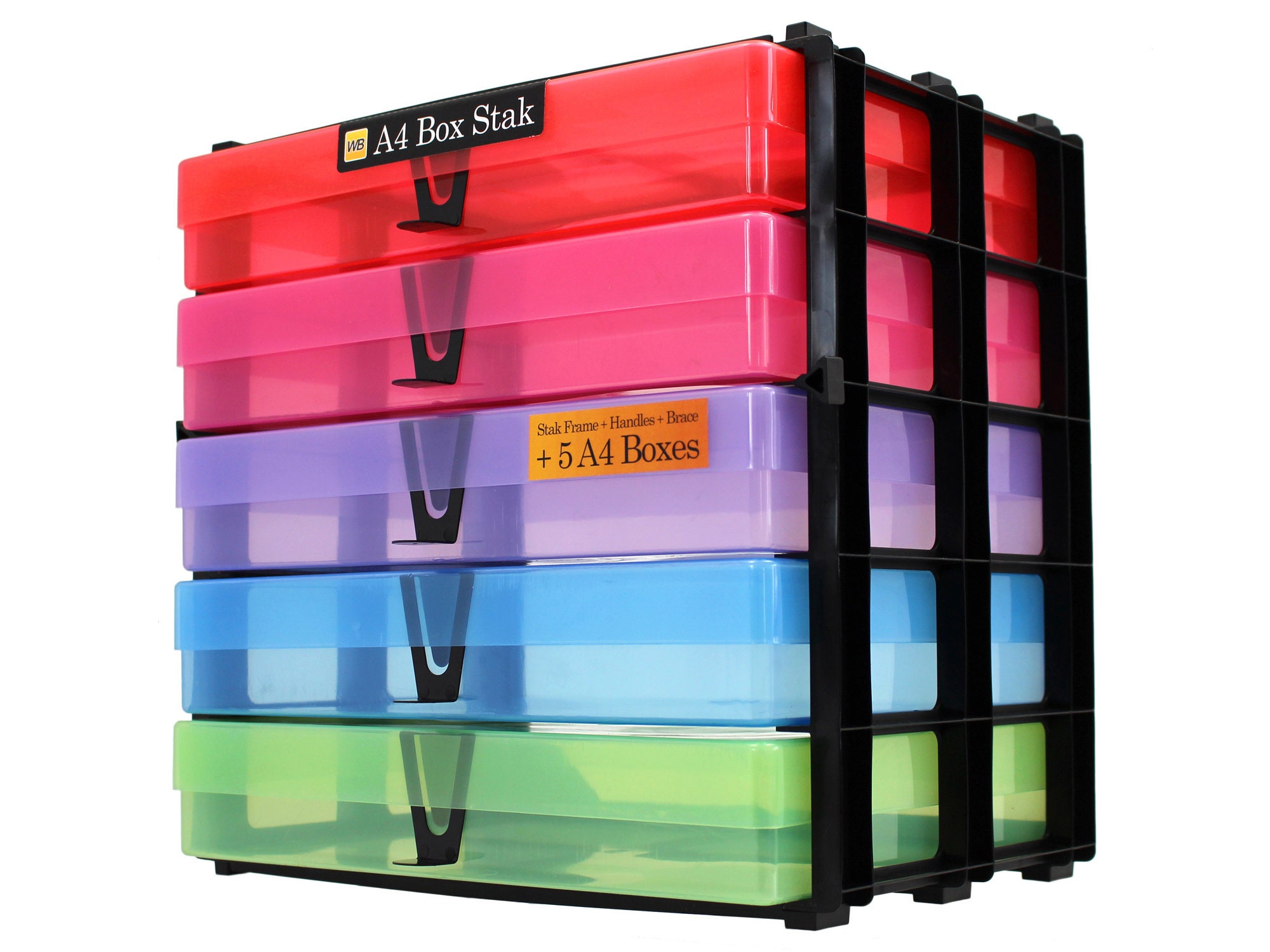 Westonboxes A4 Box Stak, Stackable Craft Storage Box Unit Including ...