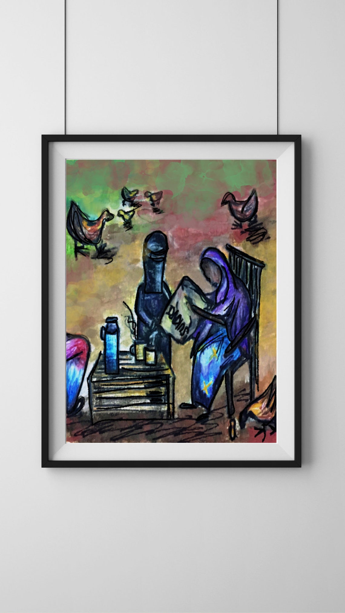 Chai Time | African Watercolor | Kitchen Art | Printable Wall Art ...