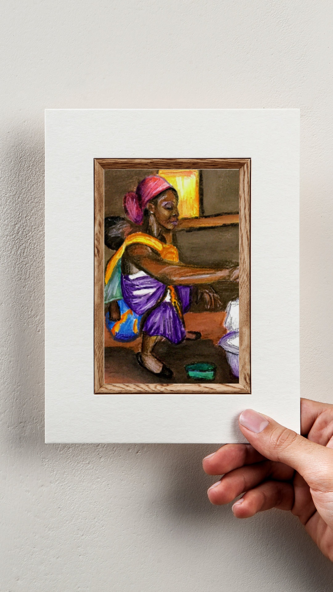 Mother Cooking | African Watercolor | Portrait | Kitchen Art ...